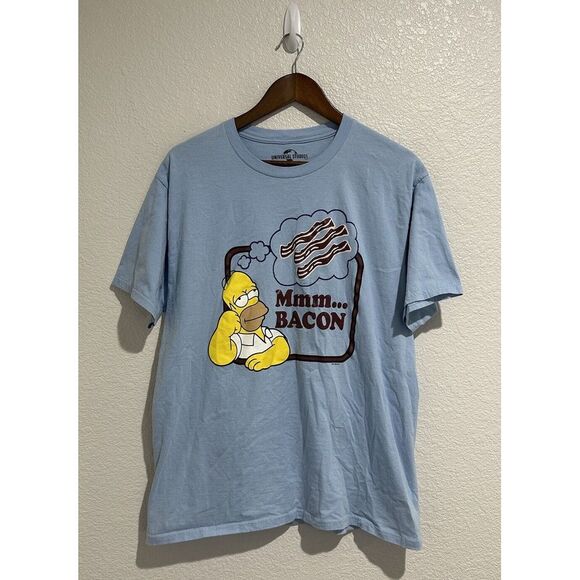 Shirts | Universal Studios The Simpsons Shirt Adult Large Blue Homer ...